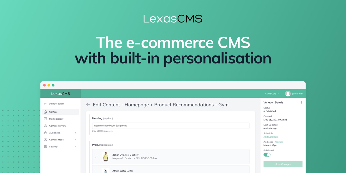 LexasCMS: Headless CMS Platform for E-Commerce